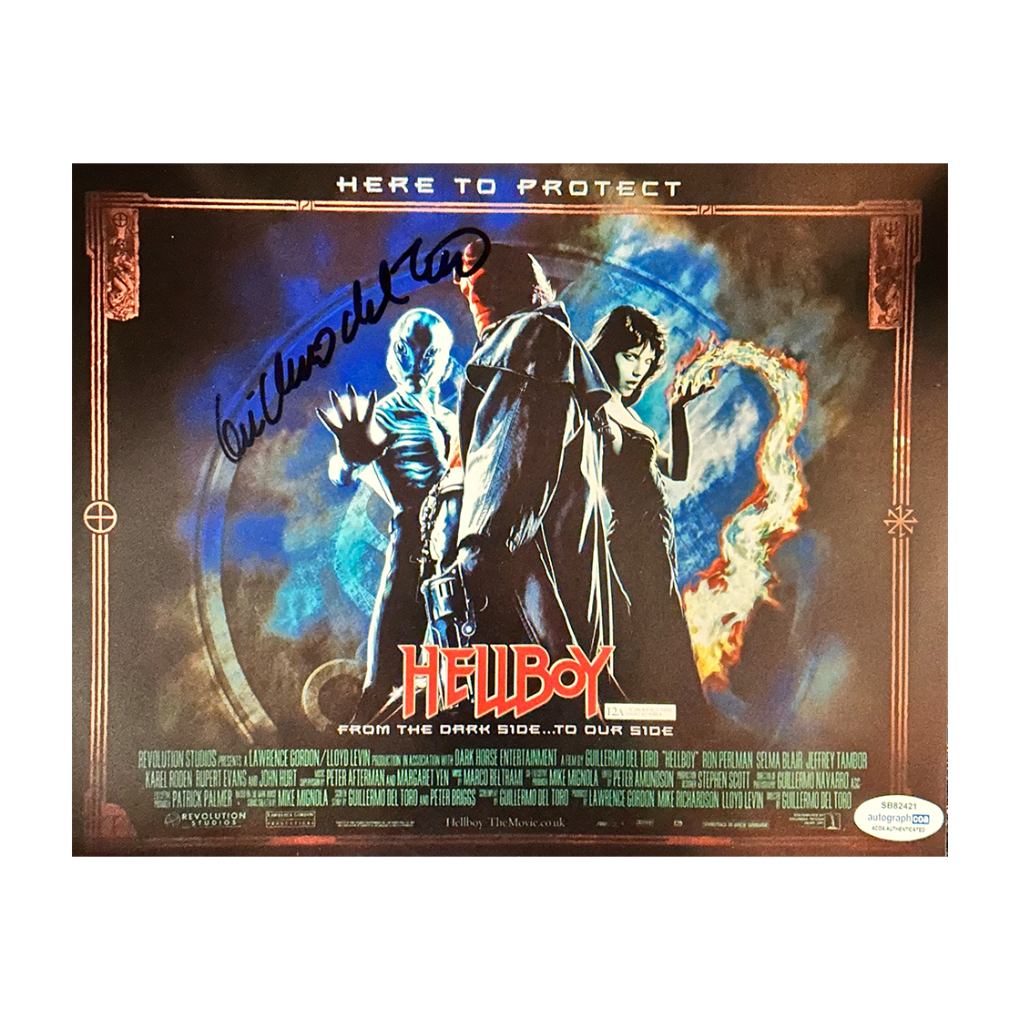 Guillermo del Toro Signed Hellboy 10x8 Image 1 (ACOA) – The Fan Cave Memorabilia