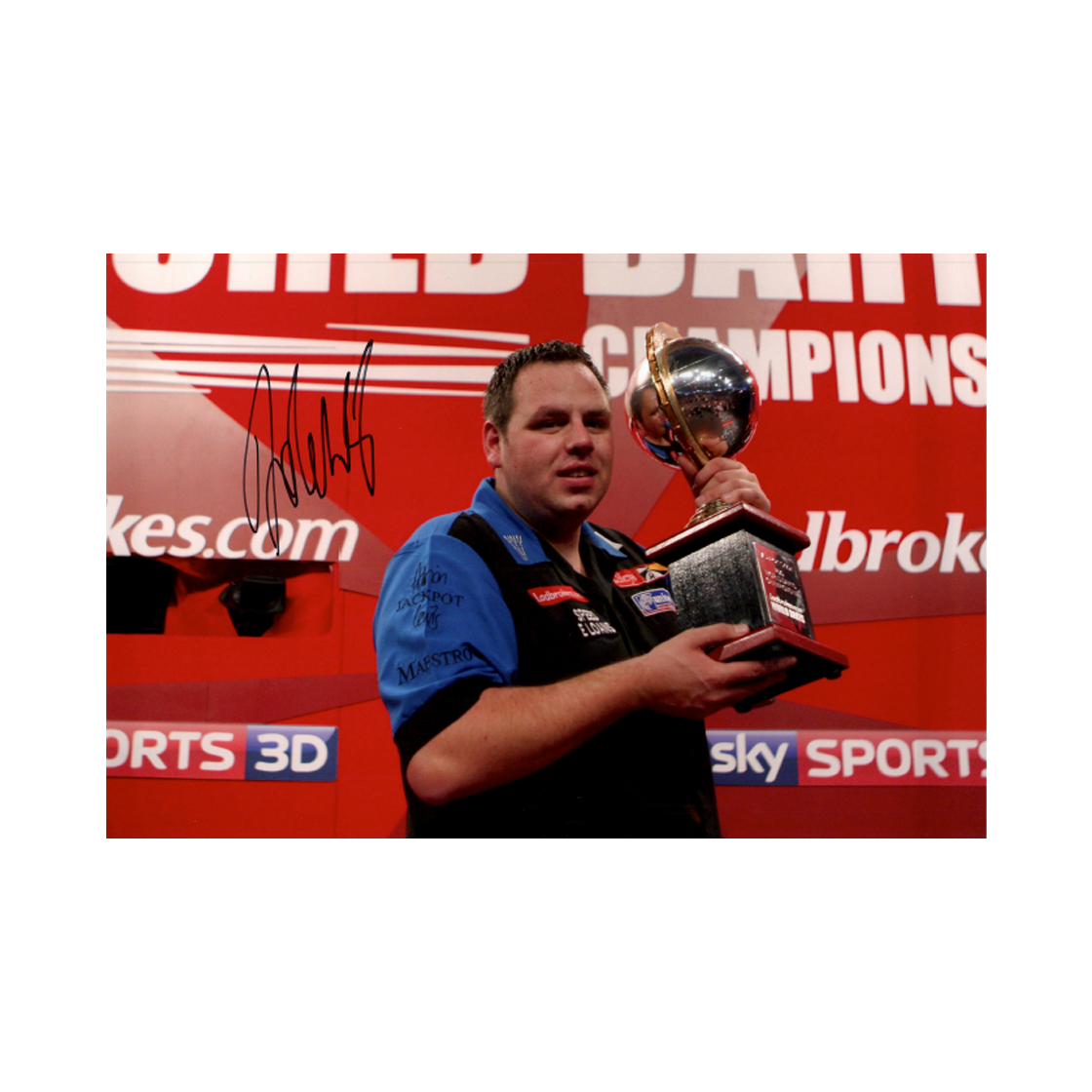 Adrien Lewis Signed 12x8 Image – The Fan Cave Memorabilia