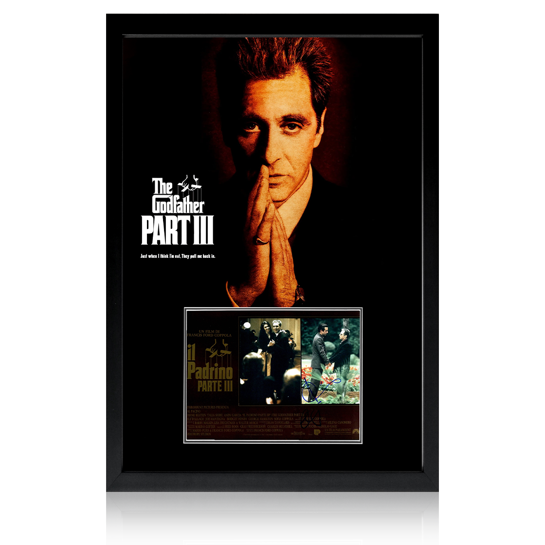 Al Pacino & Andy Garcia Signed The Godfather Part III Image Iconic Fra ...