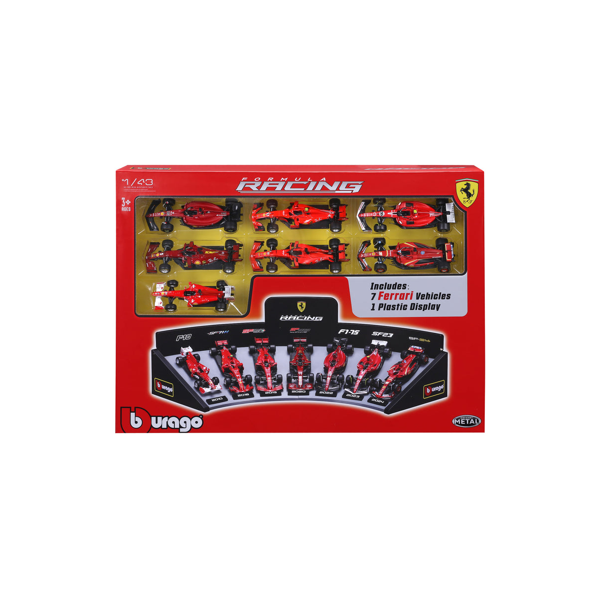 1:43 F1 Ferrari Deluxe Gift Set With Display Stand – The Fan Cave ...
