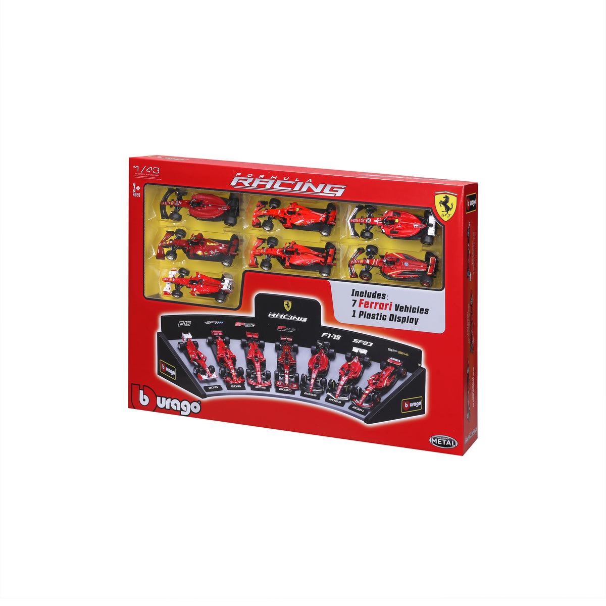 1:43 F1 Ferrari Deluxe Gift Set With Display Stand – The Fan Cave ...