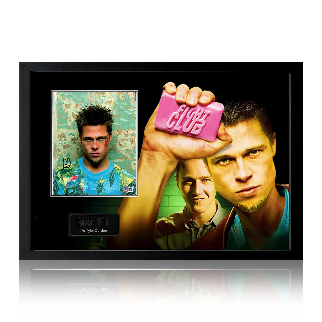 Brad Pitt Signed Fight Club Image Iconic Frame (Beckett) – The Fan Cave ...
