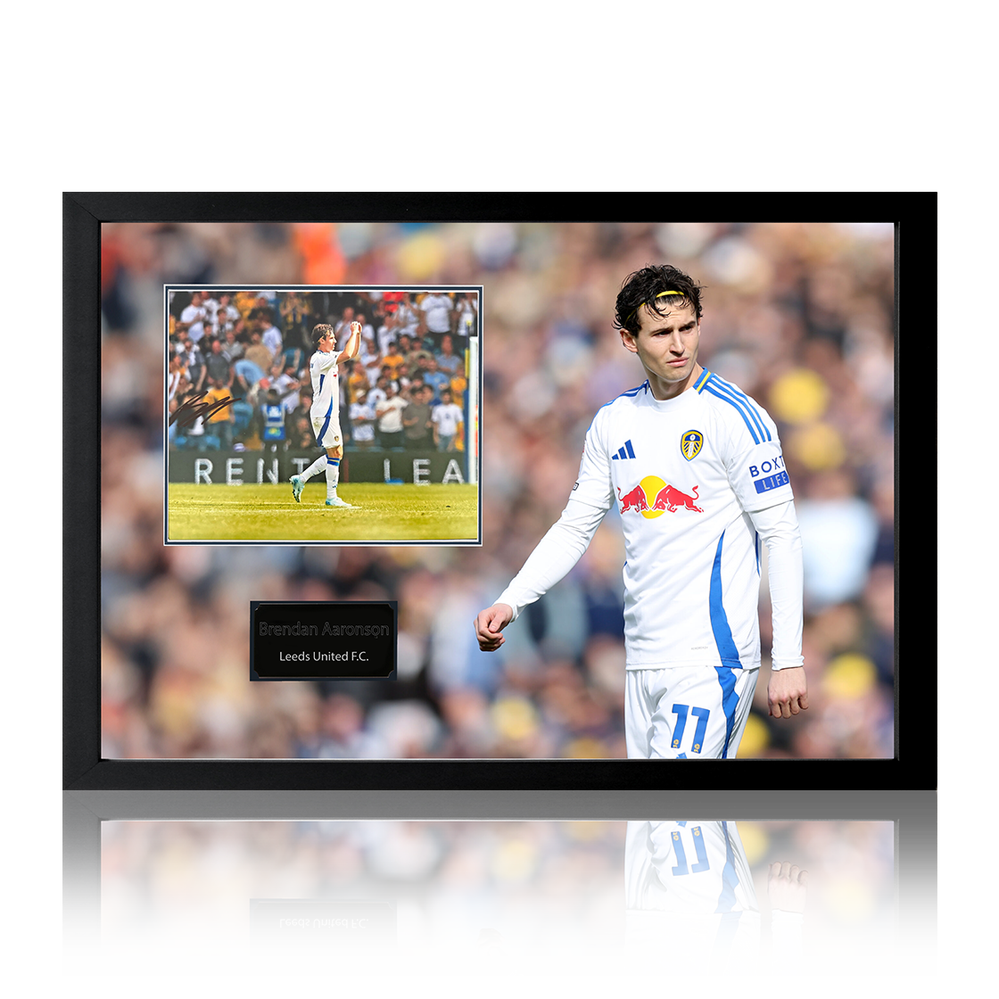 Brendan Aaronson Signed Leeds United Image Iconic Frame – The Fan Cave ...