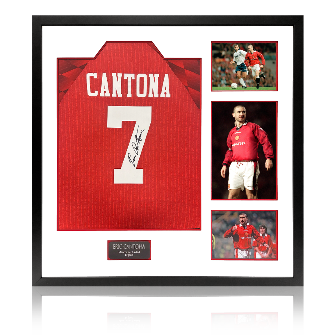 Eric Cantona Signed Manchester United Shirt Elite Frame – The Fan Cave ...