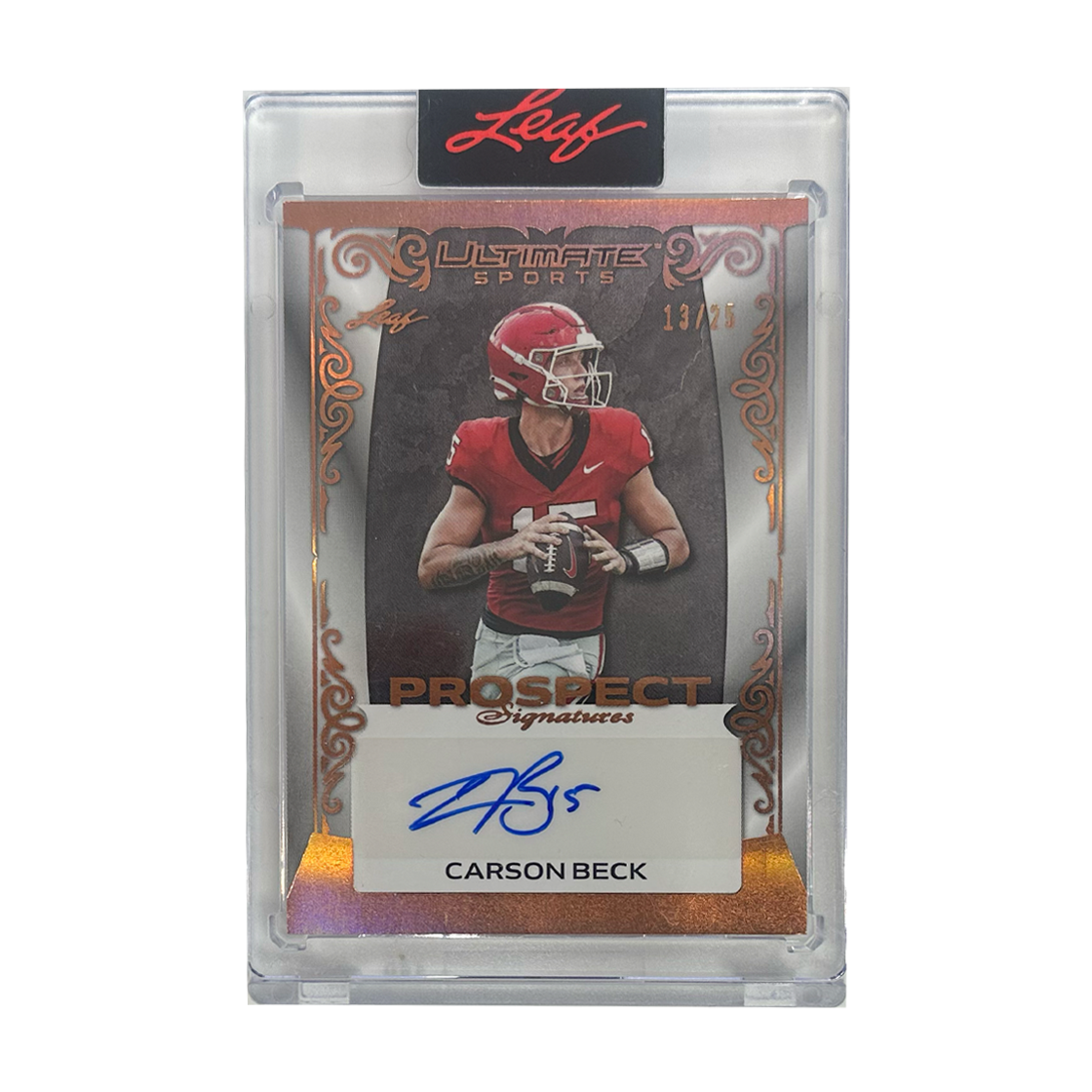 Leaf Prospect Signatures Carson Beck 13/25 – The Fan Cave Memorabilia