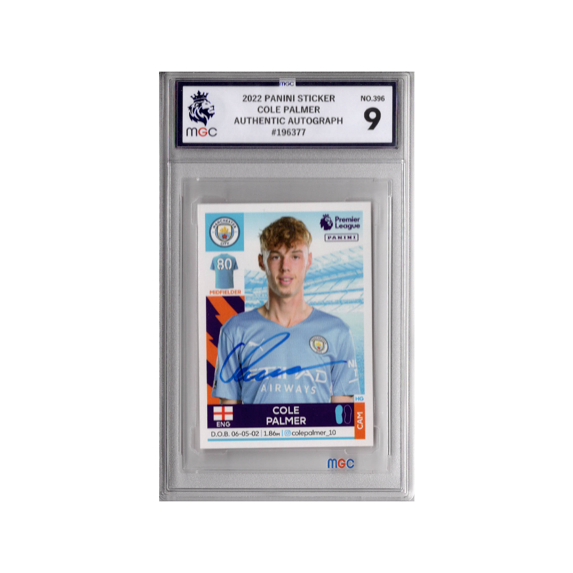 Cole Palmer Signed Manchester City Panini Rookie Sticker – The Fan Cave ...