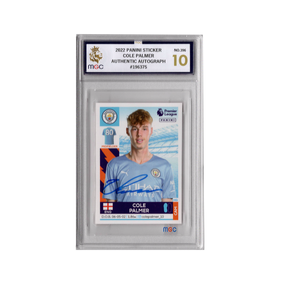 Cole Palmer Signed Manchester City Panini Rookie Sticker – The Fan Cave ...