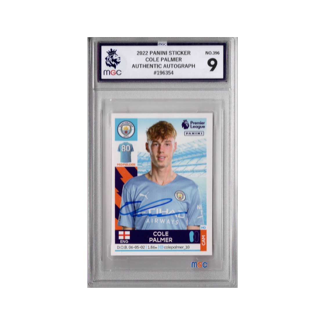 Cole Palmer Signed Manchester City Panini Rookie Sticker – The Fan Cave ...