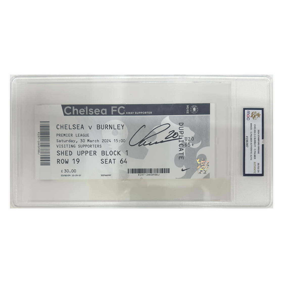 Cole Palmer Signed Chelsea v Burnley Ticket – The Fan Cave Memorabilia