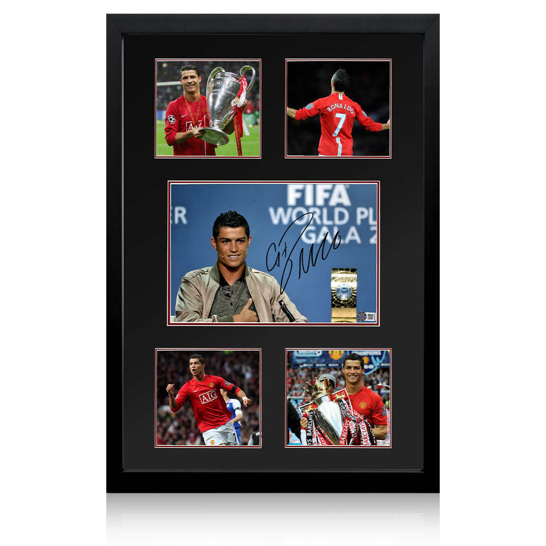 Cristiano Ronaldo Signed Career Display Iconic Frame (AFTAL Authentica ...