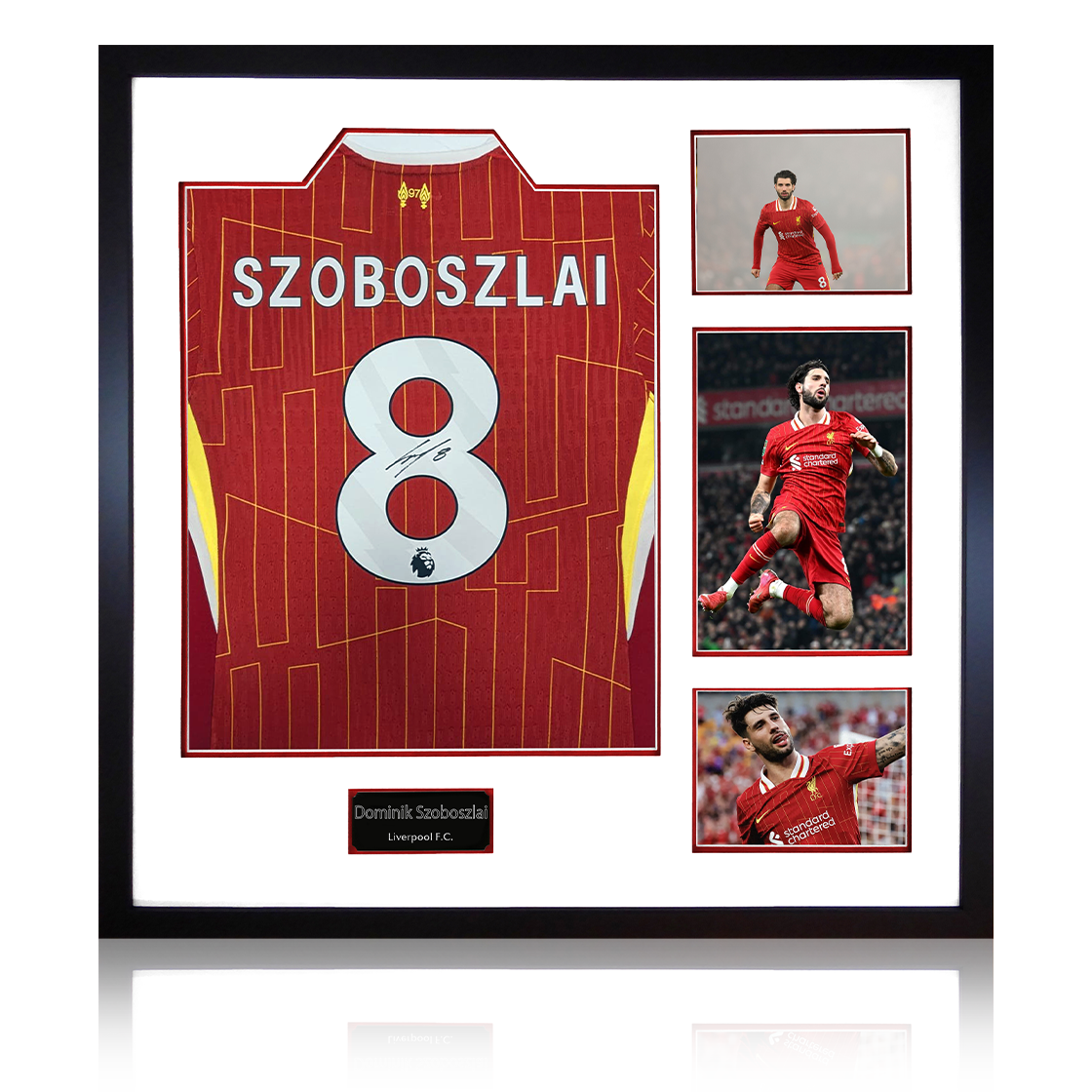 Dominik Szoboszlai Signed Liverpool Shirt Elite Frame (AFTAL Authentic ...