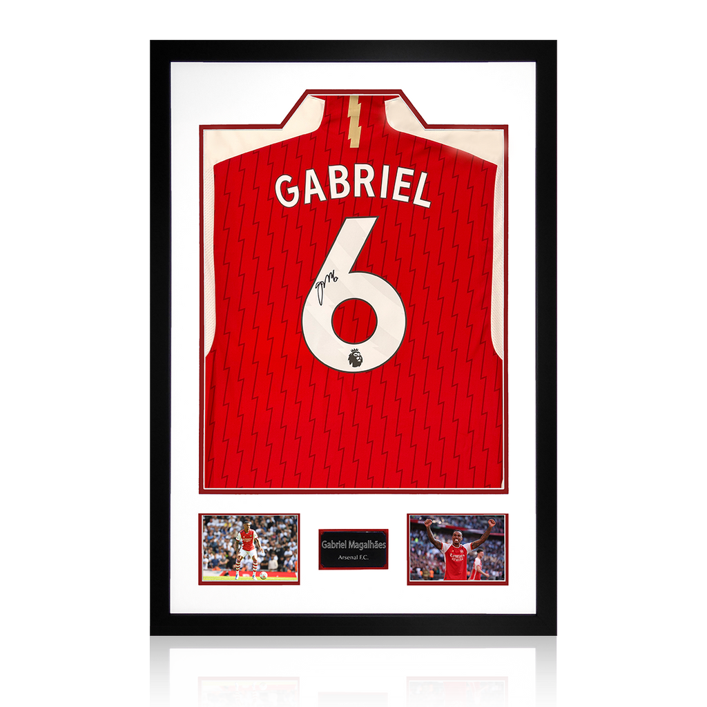 Gabriel Magalhães Signed Arsenal Shirt Display – The Fan Cave Memorabilia