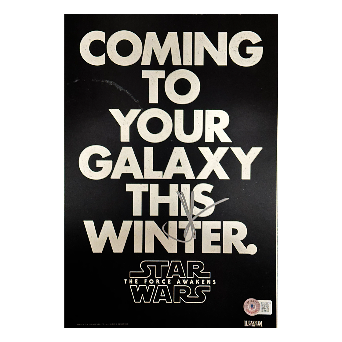 JJ Abrams Signed Star Wars 12x8 Photo 1 (Beckett) – The Fan Cave ...