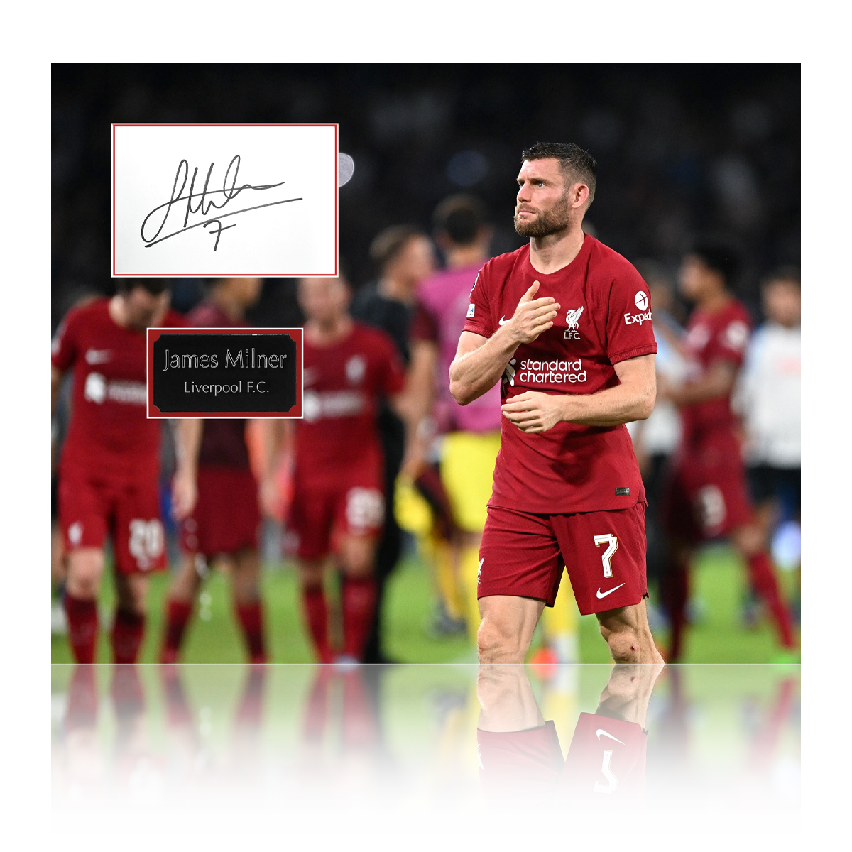 James Milner Signed Liverpool Deluxe Mount #1 – The Fan Cave Memorabilia