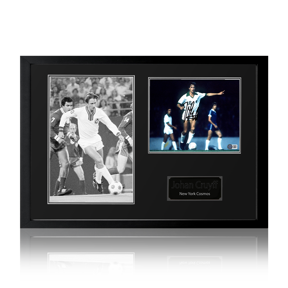 Johan Cruyff Signed New York Cosmos Iconic Frame – The Fan Cave Memorabilia