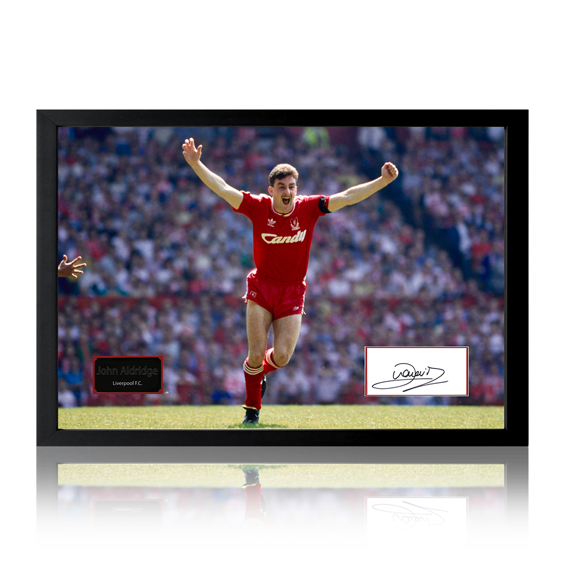 John Aldridge Signed Liverpool Cut Iconic Frame – The Fan Cave Memorabilia