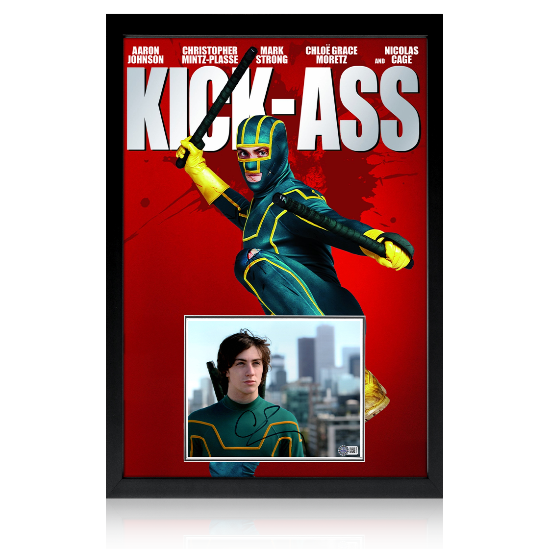 Aaron Taylor-Johnson Signed Kick-Ass Image Iconic Frame (AFTAL Authent ...