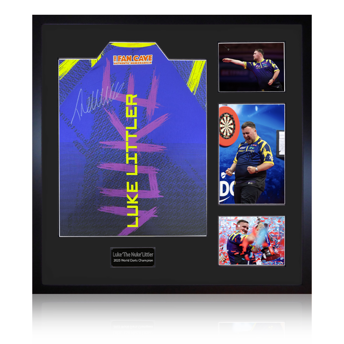 Luke Littler Signed 25/26 Shirt Elite Frame – The Fan Cave Memorabilia
