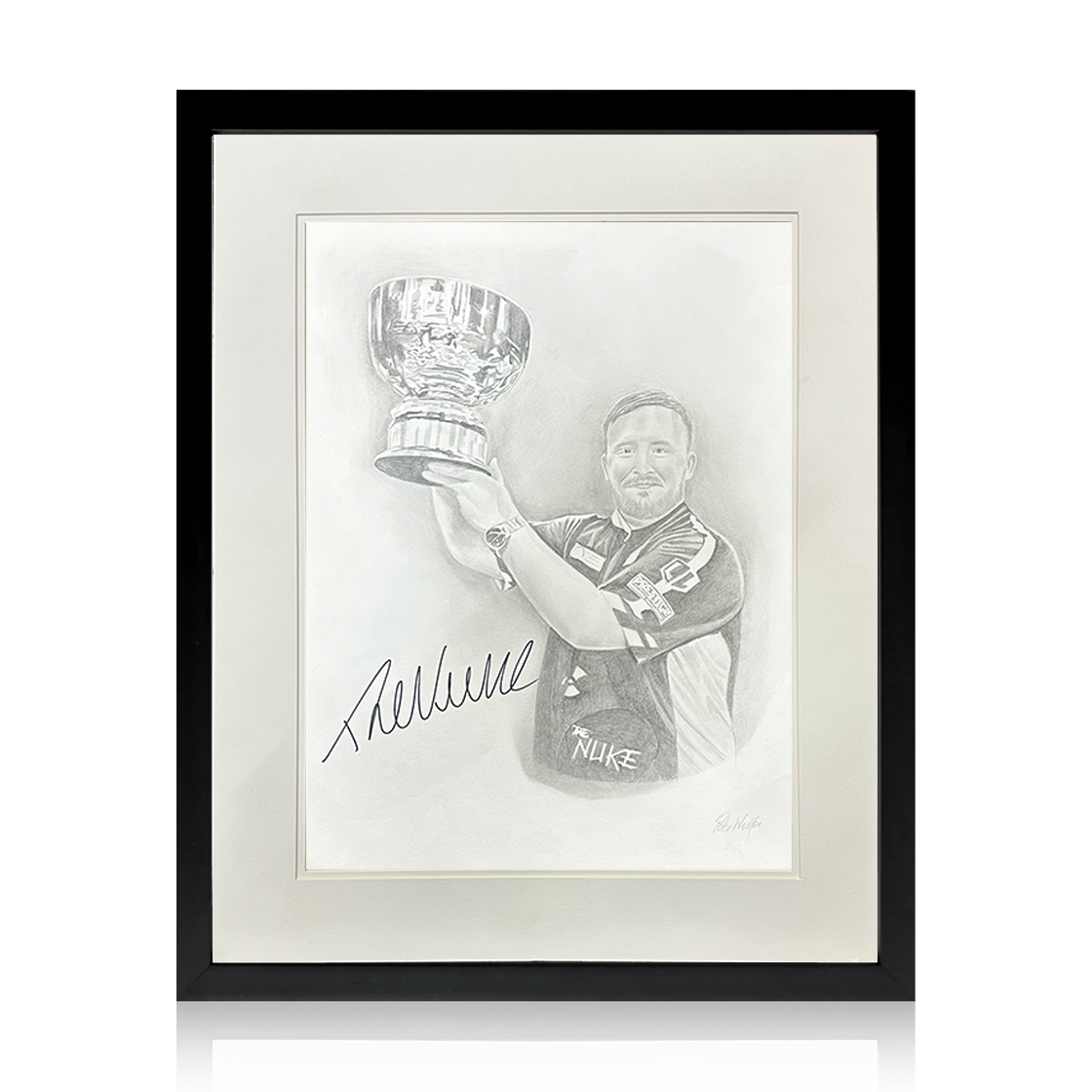 Luke Littler Signed Sketched Image Deluxe Mount Frame – The Fan Cave ...
