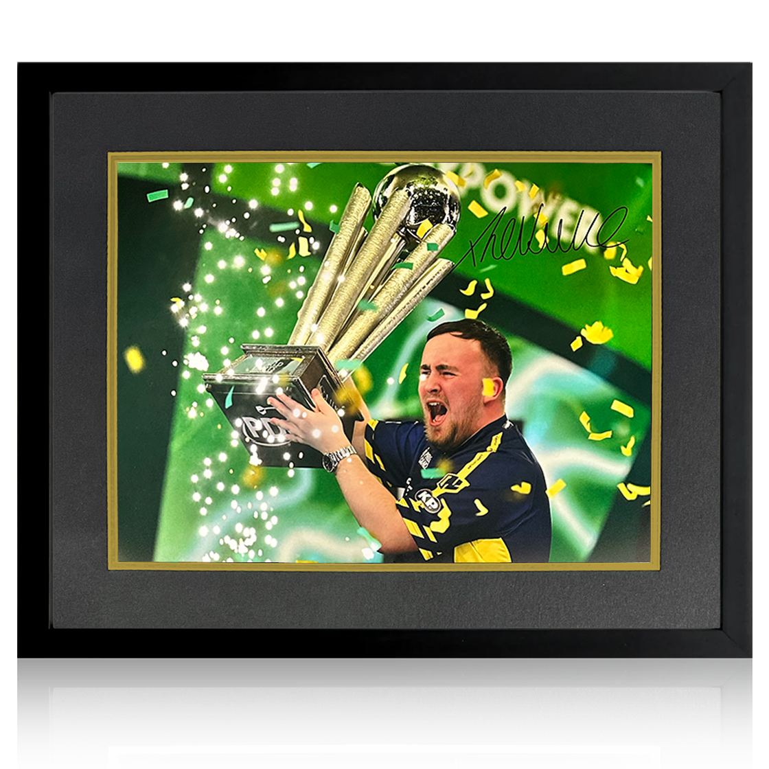 Luke Littler Signed 2025 World Champion Image Deluxe Mount Frame – The ...