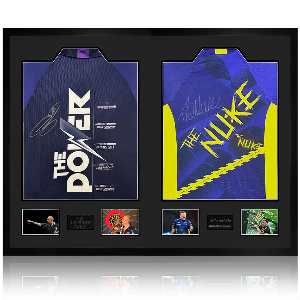 Luke Littler & Phil Taylor Signed Shirt Ultra Premium Frame – The Fan ...