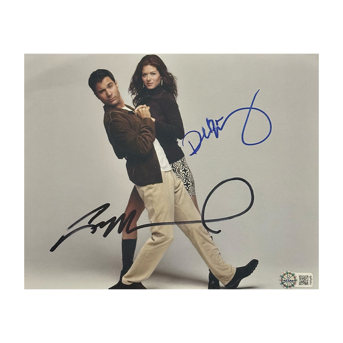 Debra Messing & Eric McCormack Signed 10x8 Image 1 (AFTAL Authenticate ...