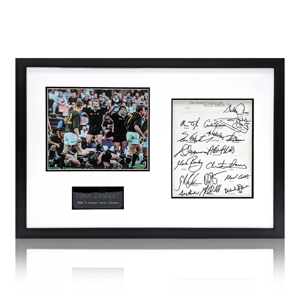 New Zealand All Blacks 1996 Signed Tour Sheet Deluxe Mount Frame – The ...