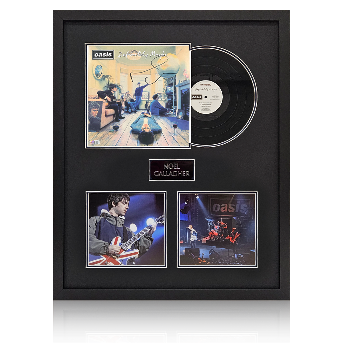 Noel Gallagher Signed 'Definitely Maybe' LP Elite Frame (ACG Cert ...