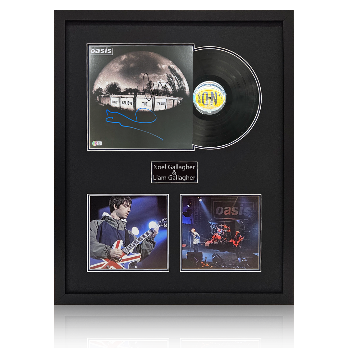 Noel & Liam Gallagher Signed 'Don't Believe The Truth' LP Elite Frame ...