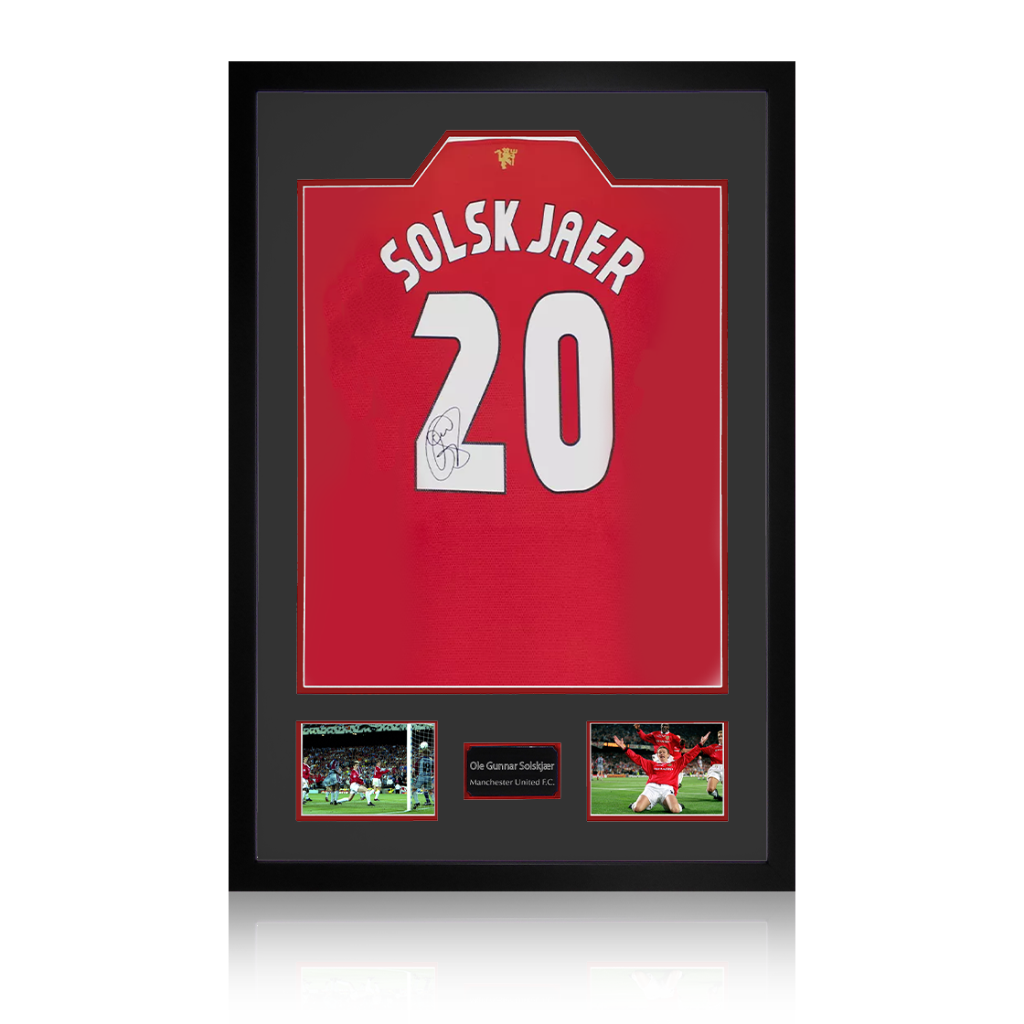 Ole Gunnar Solskjær Signed Manchester United Shirt Premium Frame (ACG ...