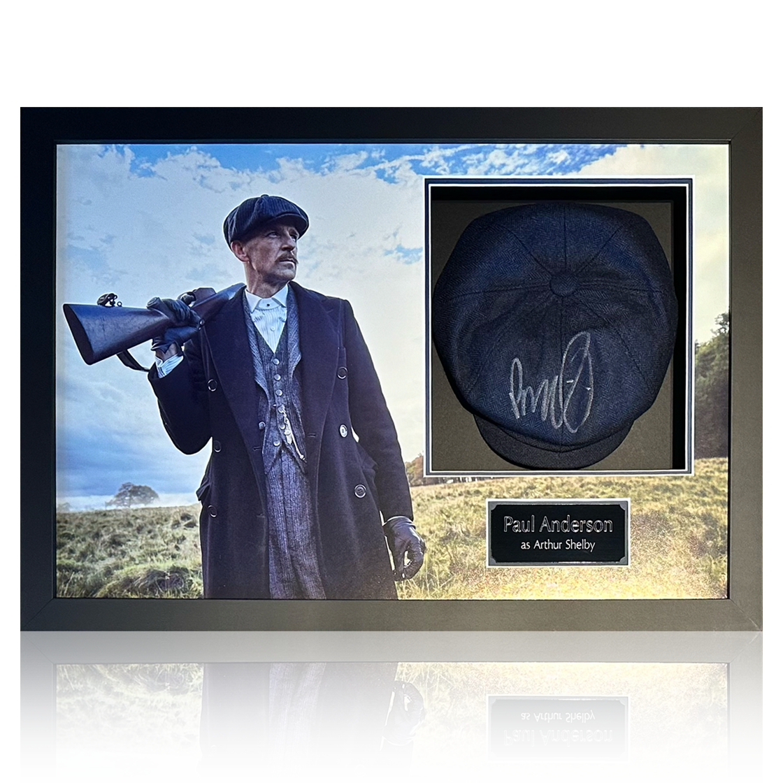 Paul Anderson Signed Peaky Blinders Flat Cap Iconic Frame (AFTAL Witne ...