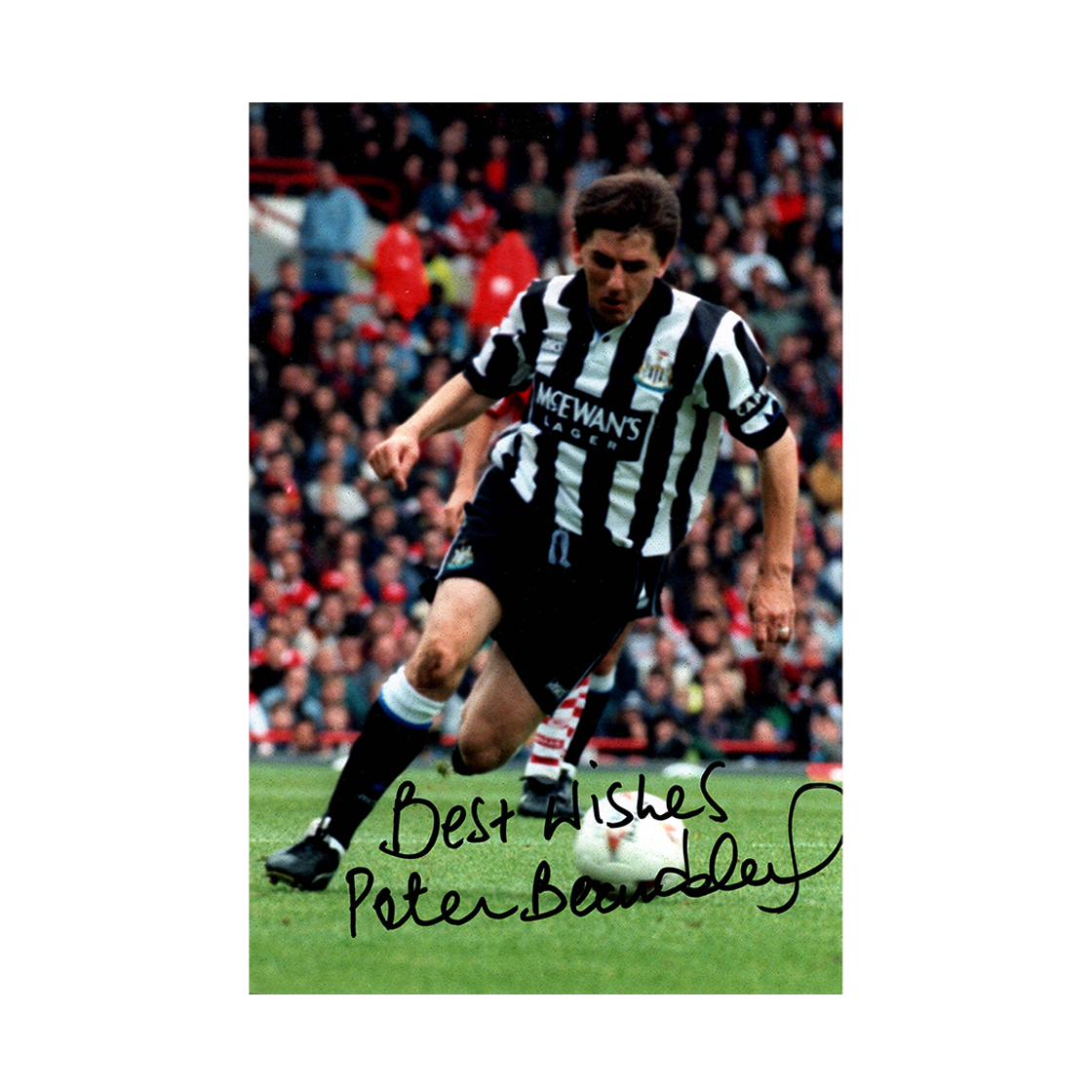 Peter Beardsley Signed 9x6 Image – The Fan Cave Memorabilia