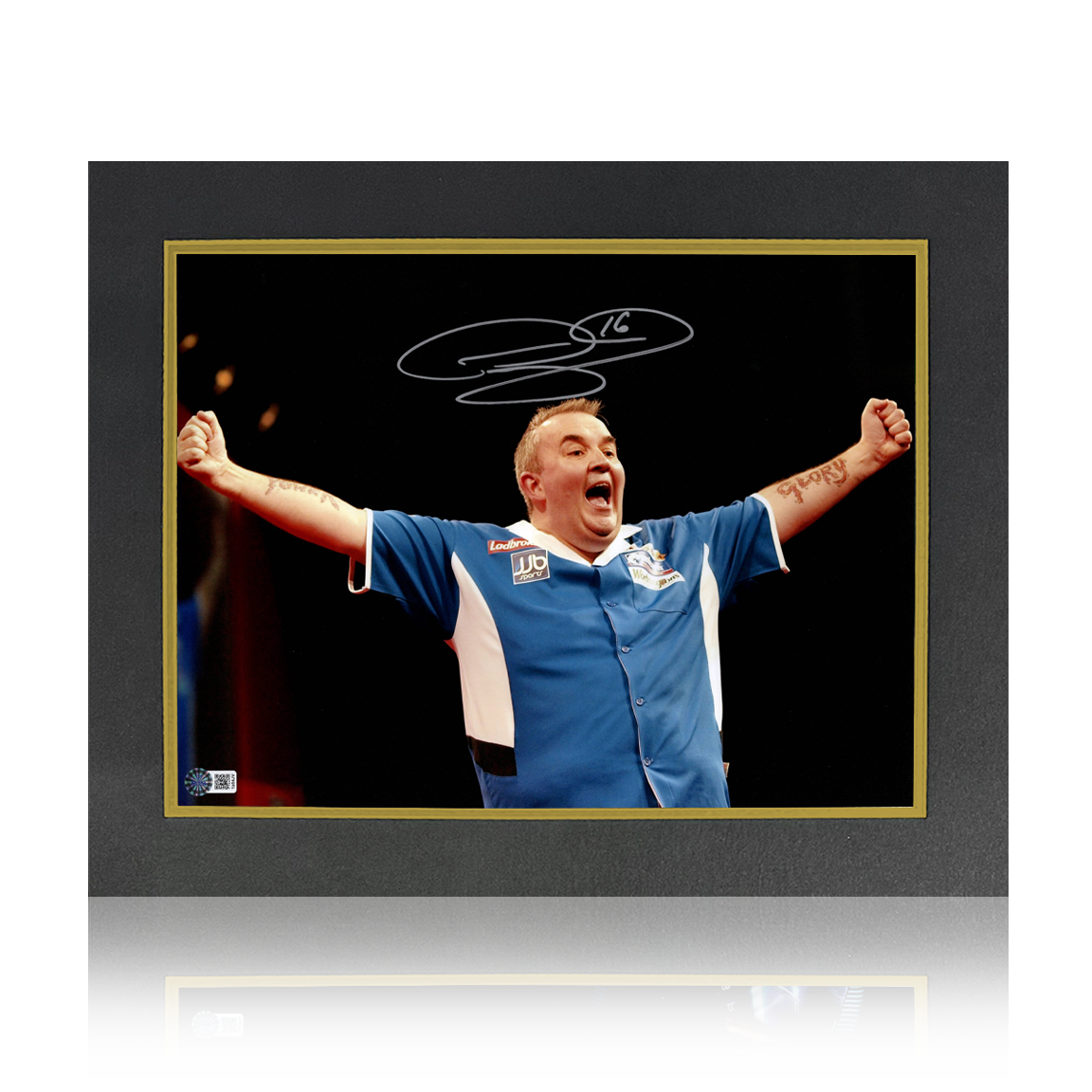 Phil Taylor Signed Image Deluxe Mount – The Fan Cave Memorabilia