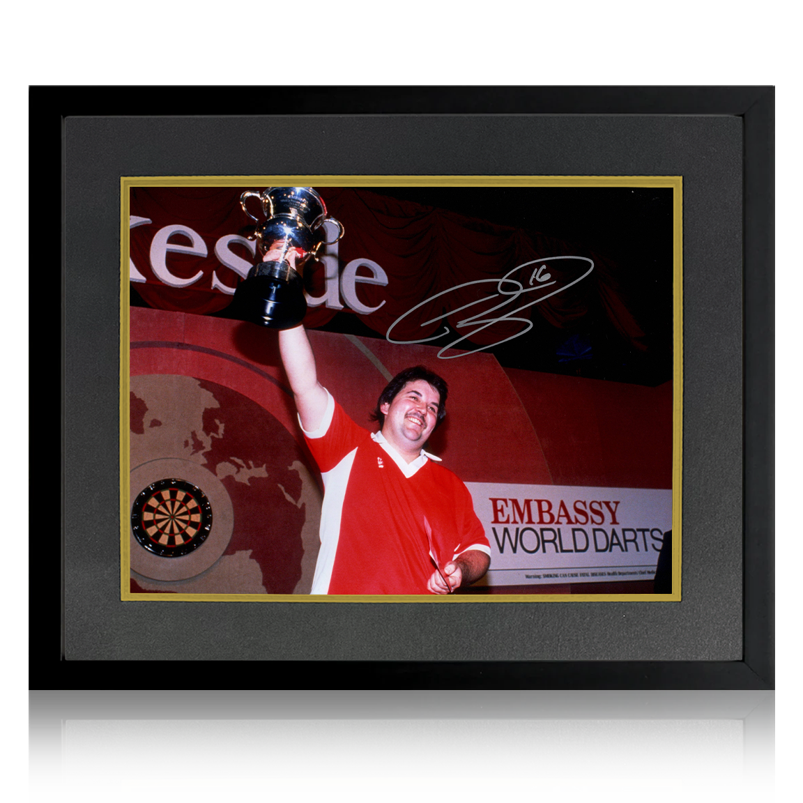 Phil Taylor Signed Image Deluxe Mount Frame – The Fan Cave Memorabilia
