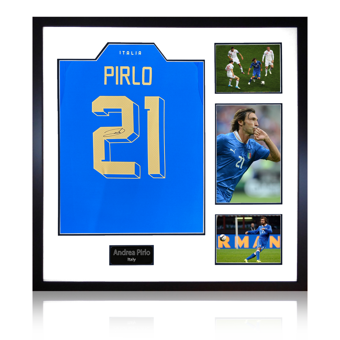 Andrea Pirlo Signed Italy Shirt Elite Frame – The Fan Cave Memorabilia
