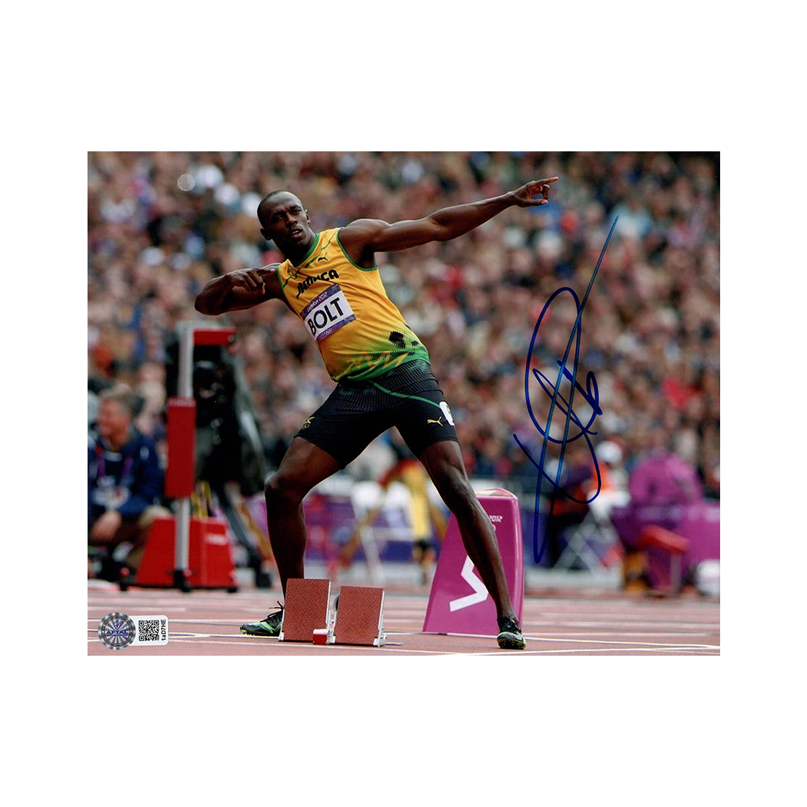Usain Bolt Signed 10x8 Image – The Fan Cave Memorabilia