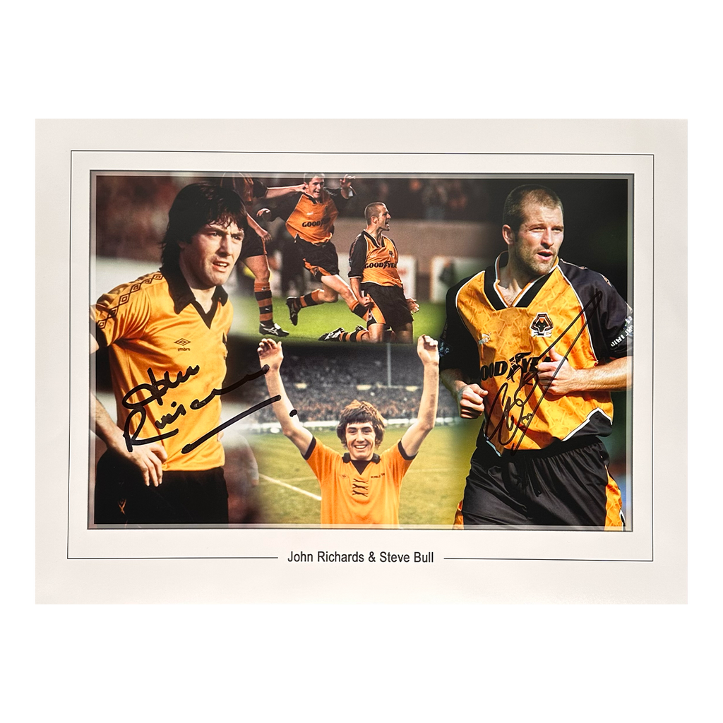 John Richards & Steve Bull Signed Wolverhampton Wanderers 16x12 Image ...